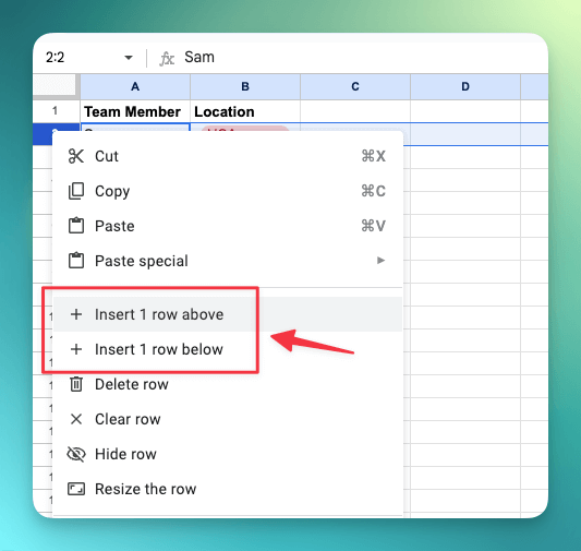 How to Add Columns or Rows in Google Sheets